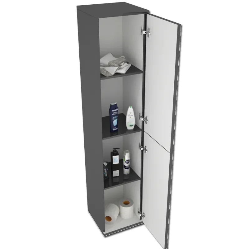 Grey gloss bathroom tallboy store